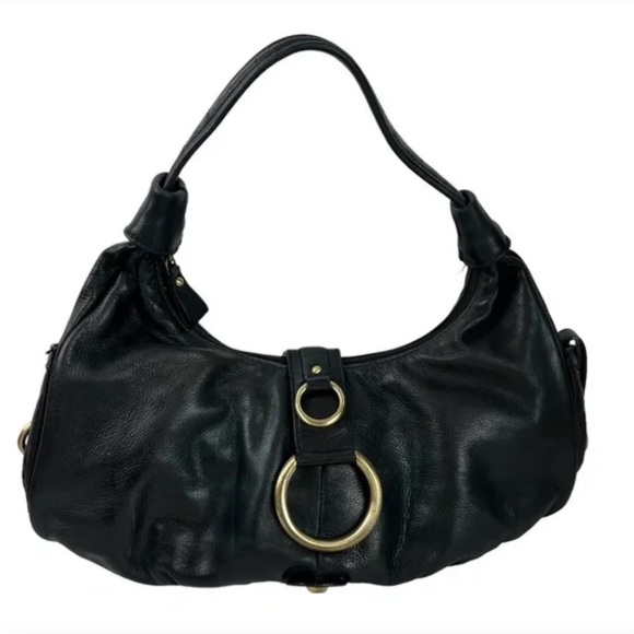 Michael Rome | Bags | Michael Rome Leather Black Hobo Shoulder Bag ...